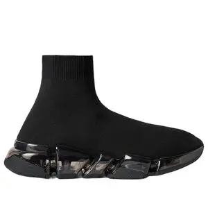 Balenciaga Speed 2.0 Clear Sole Sock Sneakers - Black