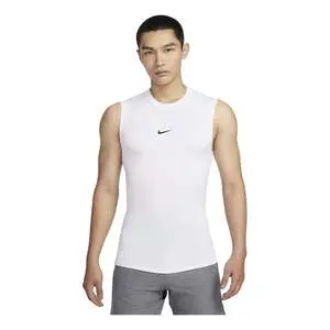 Nike Pro Dri-fit Sleeveless Fitness Top - White