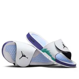JORDAN Air Hydro 5 Slides - White/new Emerald/grape Ice