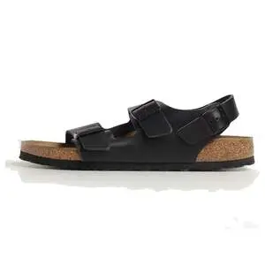 BIRKENSTOCK Milano Leather Sandals - Black