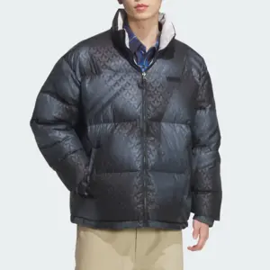 Adidas Down Jacket With All-over Logo Print