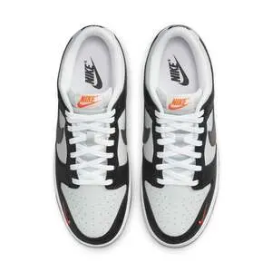 Nike Dunk Low "black Total Orange Mini Swoosh" Sneakers