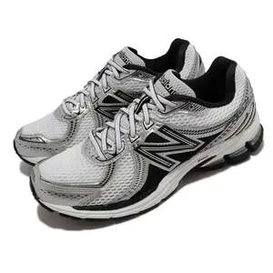 NEW BALANCE 860v2 Lace-up Sneakers - White Silver