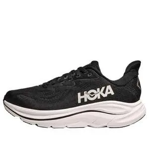 Hoka One One Clifton Wide Athletic Shoes - Black/white