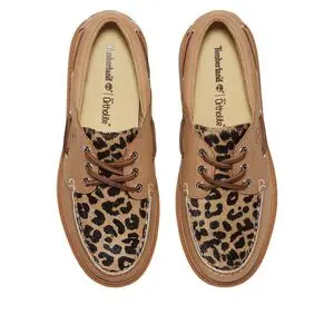 Timberland Stone Street Boat Platform Shoes - Beige Leopard