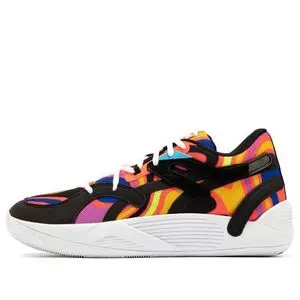 PUMA Trc Blaze Court Low Top Sneakers - Black/orange/blue
