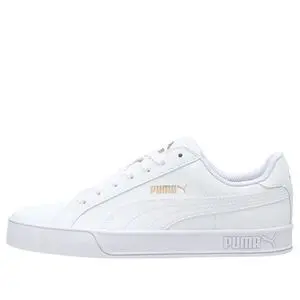PUMA Smash Vulc Classic Low Top Sneakers - White/gold