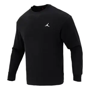 JORDAN Essential Waffle Knit Long Sleeve Top - Black