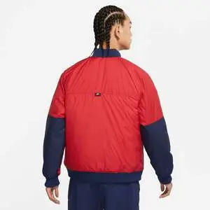 Nike Therma-fit Legacy Reversible Bomber Jacket 'red Blue
