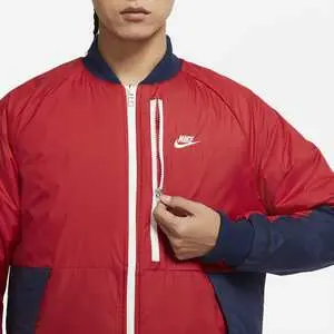 Nike Therma-fit Legacy Reversible Bomber Jacket 'red Blue