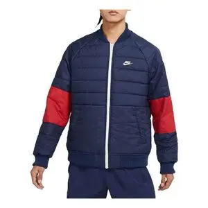 Nike Therma-fit Legacy Reversible Bomber Jacket 'red Blue