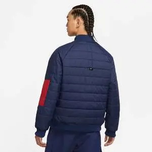 Nike Therma-fit Legacy Reversible Bomber Jacket 'red Blue
