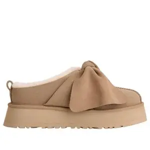 UGG Platform Slip-on Slipper With Bow Detailing