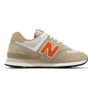 NEW BALANCE 574 Sneakers - Bone/orange