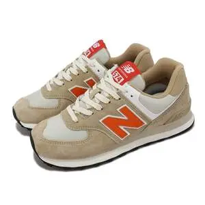NEW BALANCE 574 Sneakers - Bone/orange