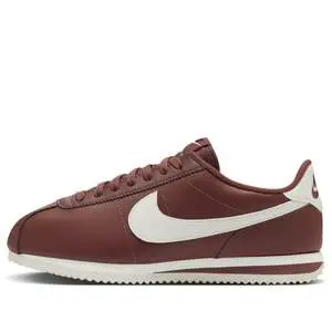 Nike Cortez Leather Low Top Sneakers - Red Sepia/black/sail