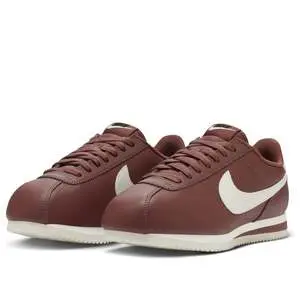 Nike Cortez Leather Low Top Sneakers - Red Sepia/black/sail