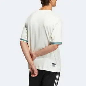 Adidas Alphabet Printing Round Neck Pullover Short Sleeve White