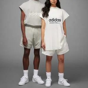 Adidas Basketball Mock Neck Sleeveless Tank Top - Grey
