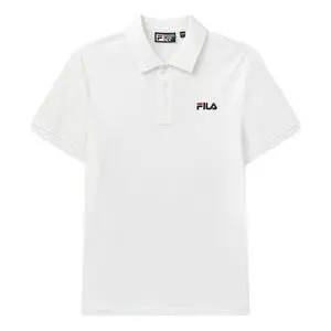 FILA Logo Bee Embroidered Short Sleeve Polo - White