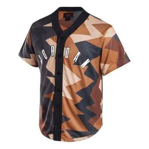 JORDAN Essentials Button-up Jersey Top In "hemp - Hemp/multi-color