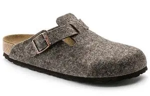 BIRKENSTOCK Boston Wool Felt Clogs - Brown