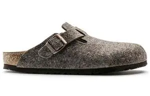 BIRKENSTOCK Boston Wool Felt Clogs - Brown