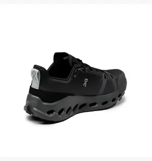 On Cloudsurfer Trail Waterproof Athletic Shoes - Black