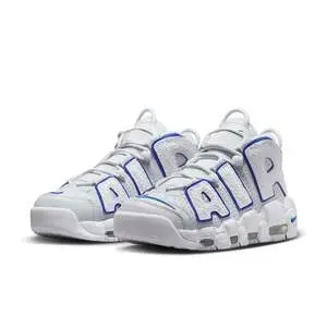 Nike More Uptempo Air High Top Sneakers - White/blue