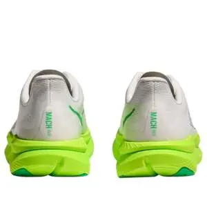 Hoka One One Mach 6 Athletic Sneakers - White/neon Lime