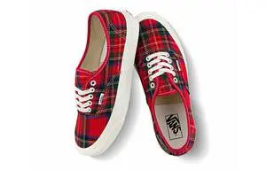 VANS Pendleton X Authentic 44 Dx Anaheim Factory Tartan Lace-up Sneakers - Red
