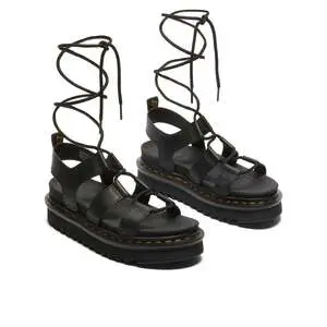 Dr. Martens Nartilla Athena Leather Gladiator Sandals - Black