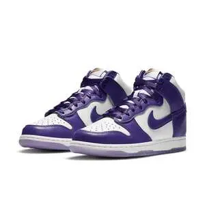 Nike Dunk High Varsity Purple Lace-up Sneakers - White/purple