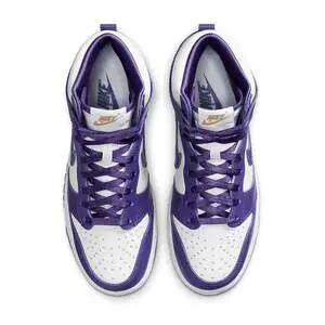 Nike Dunk High Varsity Purple Lace-up Sneakers - White/purple