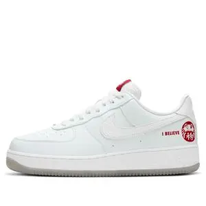 Nike Force 1 Low 'i Believe Daruma' Sneakers - White/red