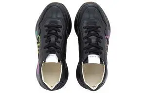 Gucci Rhyton Iridescent Logo Sneakers - Black
