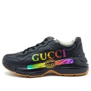 Gucci Rhyton Iridescent Logo Sneakers - Black