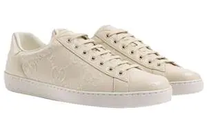 Gucci Ace Gg Embossed Sneakers - White