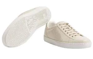Gucci Ace Gg Embossed Sneakers - White