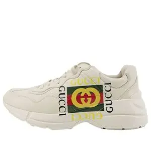 Gucci Gucci Rhyton Leather Sneaker With Vintage Logo Ivory