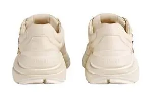 Gucci Rhyton Leather Sneaker With Vintage Logo - Ivory