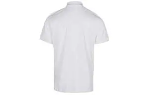 Nike Solid Color Logo Embroidered Half-fastening Pullover Short Sleeve White Polo Shirt