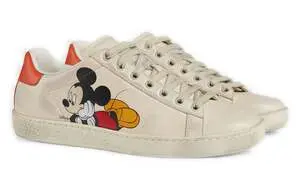 Gucci X Disney Ace Low Top Sneakers - Cream