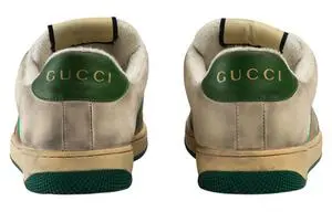 Gucci Gg Screener Distressed Gg Canvas Low Top Sneakers - Tan