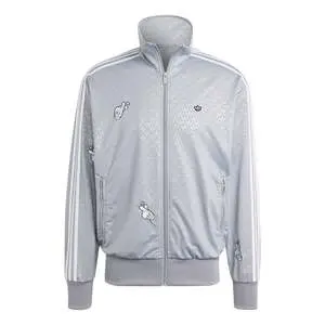 Adidas Originals X Mickey Mouse Monogram Track Jacket - Grey