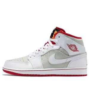 JORDAN Air Jordan 1 Mid 'Hare' 2015 Sneakers White/true Red-light Silver-black