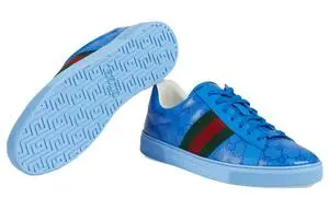 Gucci Ace Gg Crystal Canvas Sneakers - Blue