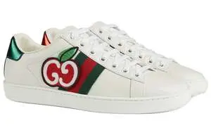 Gucci Ace Low Gg Apple Patch Sneakers