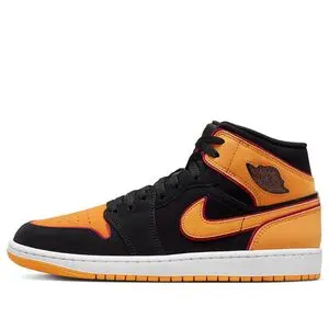 JORDAN 1 Mid Sneakers - Black/vivid Orange/cardinal Red