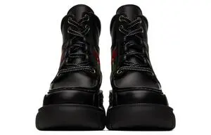 Gucci Interlocking Lace-up Boots